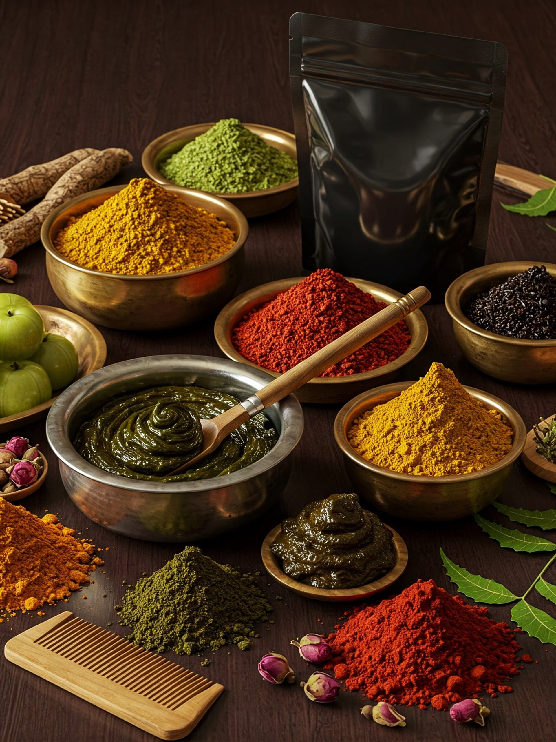 Herbal Hair Pack – Handmade & Eco-Friendly | Aesthetics Delights